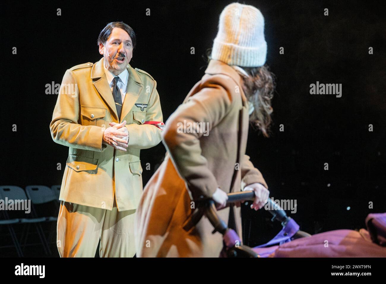 Actor Zdenek Kupka As Adolf Hitler At The Rehearsal Timur Vermess