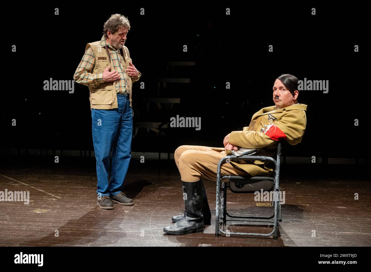 Liberec, Czech Republic. 02nd Apr, 2024. Actor Zdenek Kupka as Adolf ...