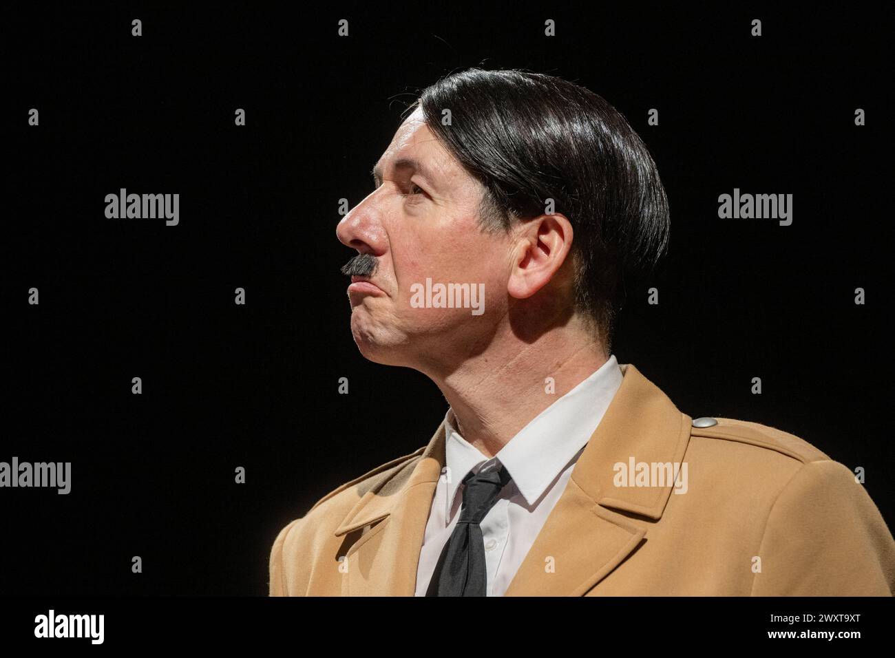 Actor Zdenek Kupka as Adolf Hitler at the rehearsal Timur Vermes's ...
