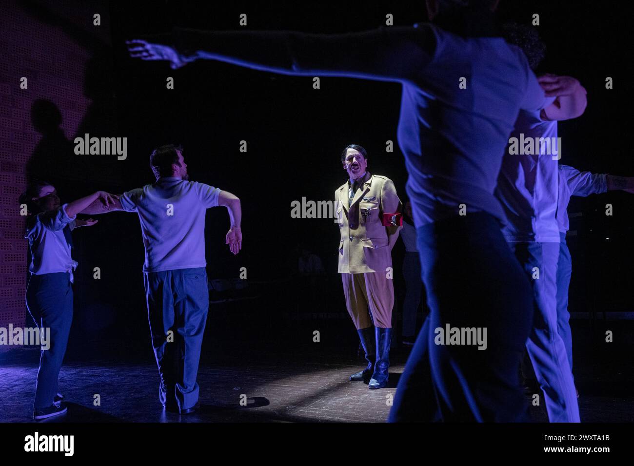 Actor Zdenek Kupka as Adolf Hitler at the rehearsal Timur Vermes's ...