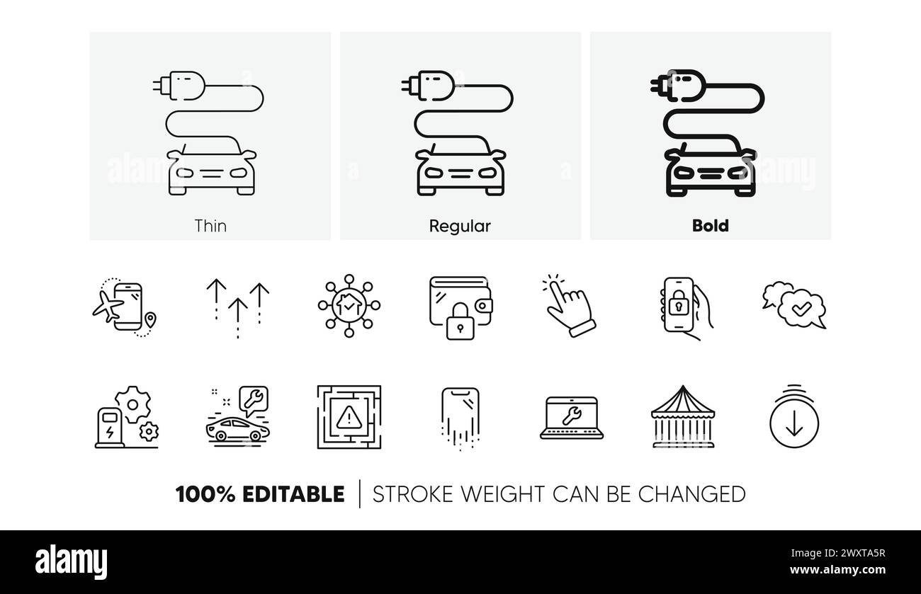 Approved laptop icon outline hi-res stock photography and images - Alamy