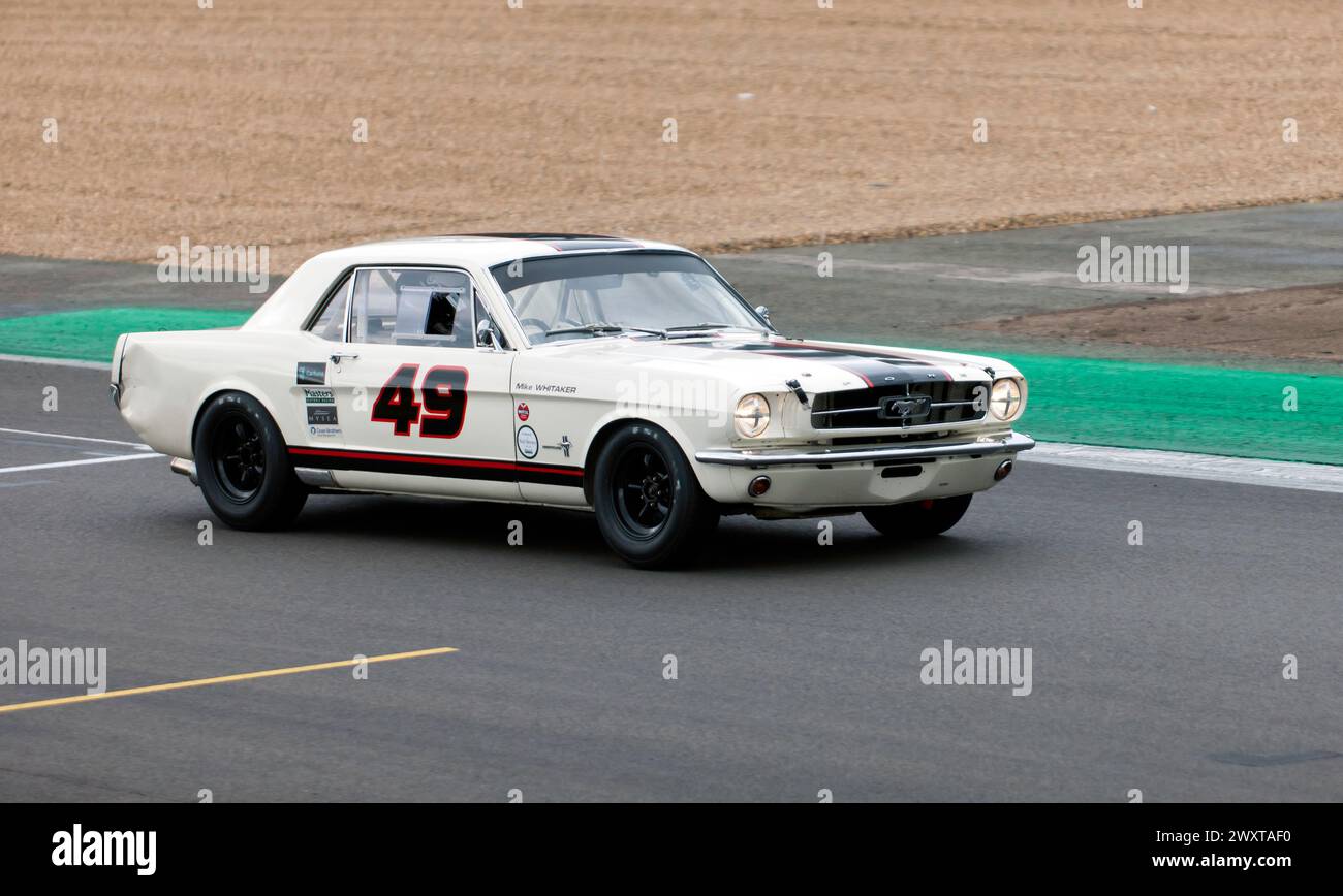 Michael Whitaker Jnr driving a White, 1965, Ford Mustang, during the ...