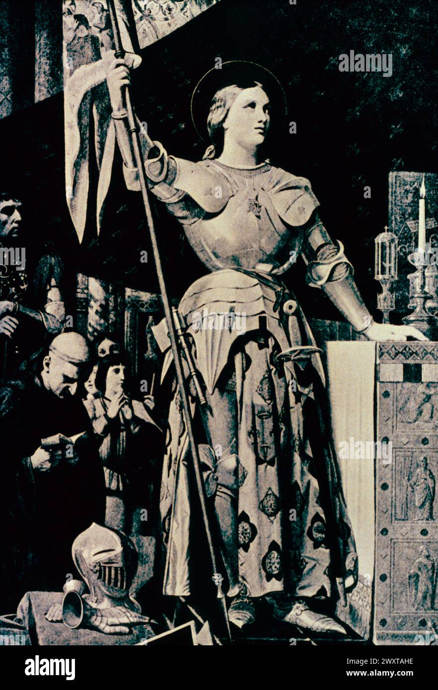 Joan of Arc at the Coronation of Charles VII, painting by French artist ...