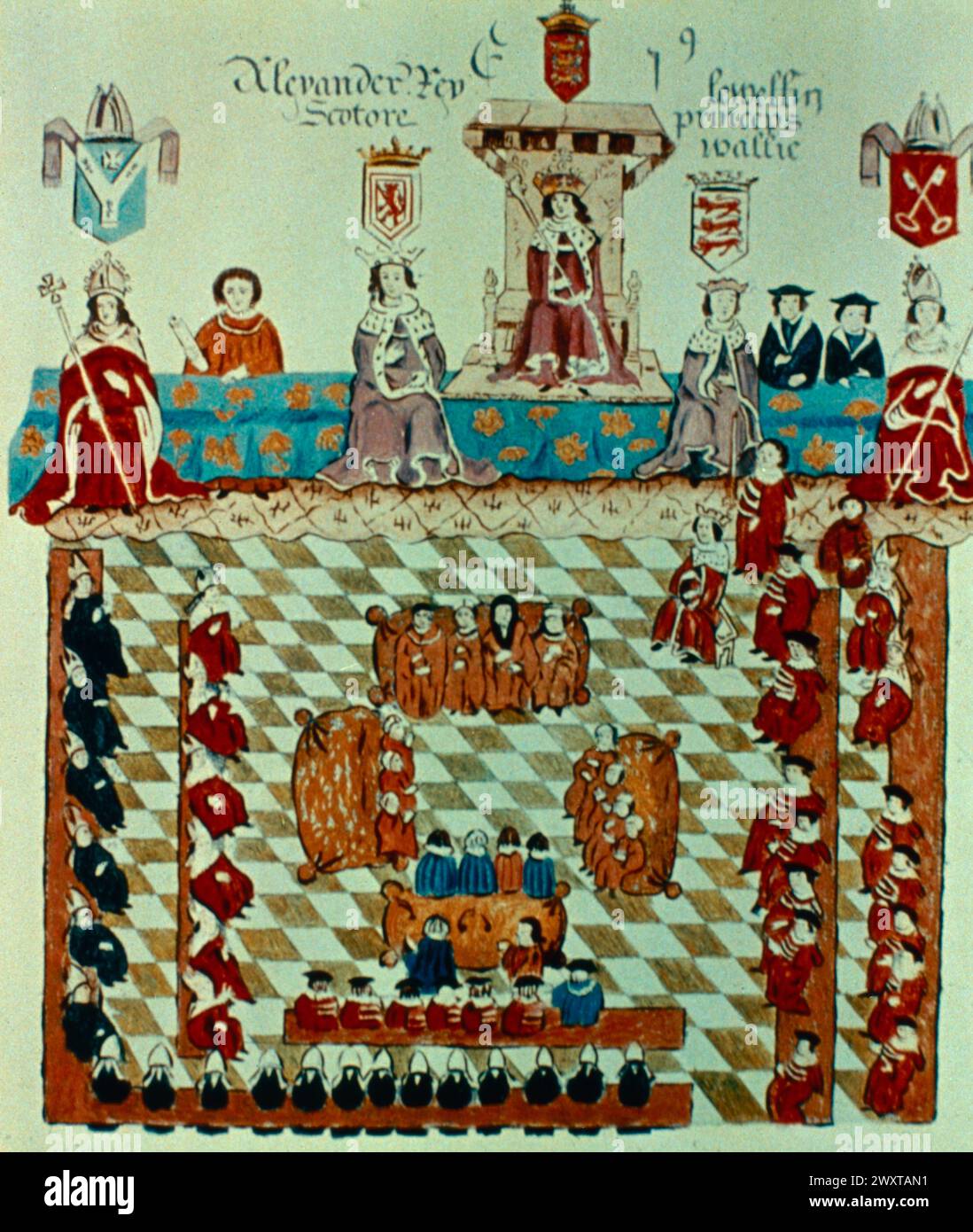 The Parliament of King Edward I, painting England 1295 Stock Photo - Alamy