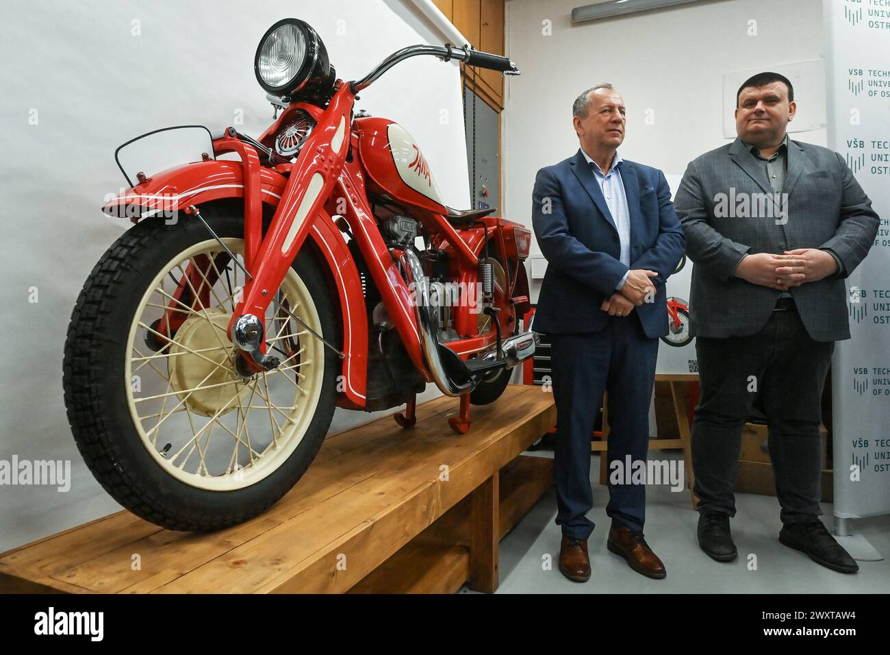 Ostrava, Czech Republic. 02nd Apr, 2024. Presentation of a restored ...