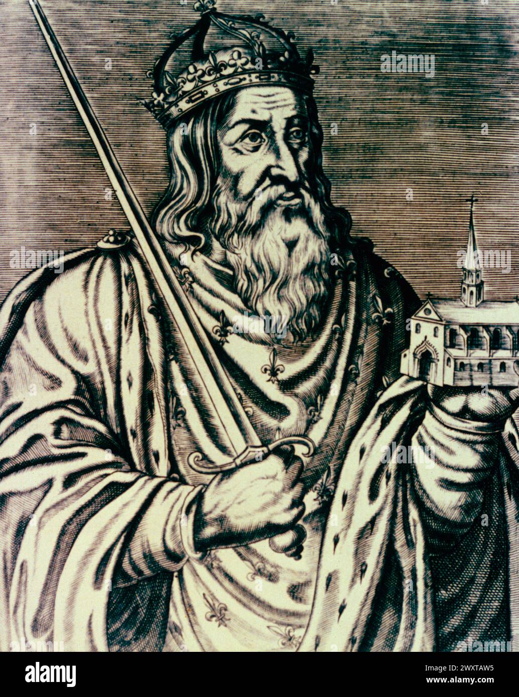 Clovis, King of the Franks, 500 AD, illustration Stock Photo - Alamy