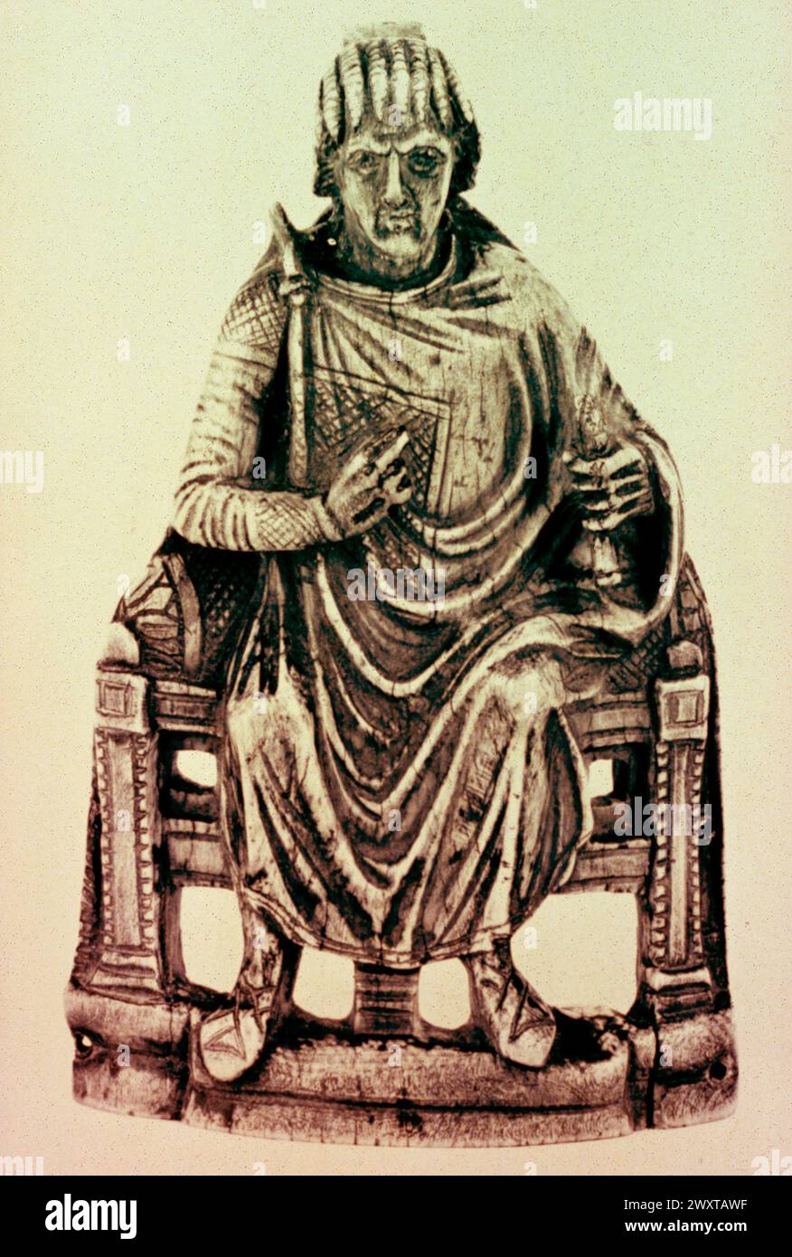 A Roman consul from the early Christian era, ancient ivory figure, 600 ...