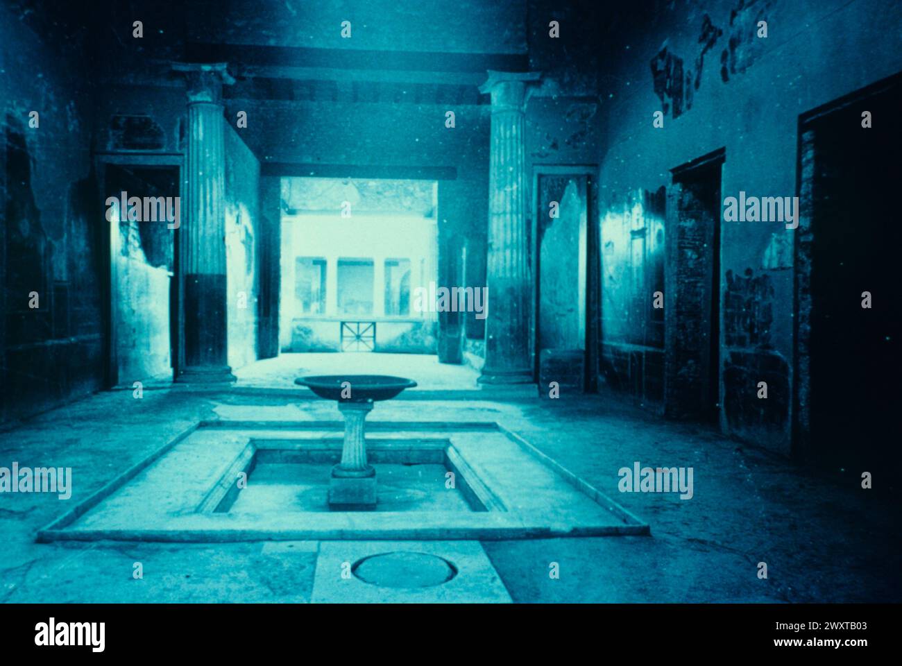 The atrium of the House of Menander, Pompeii, Italy 1980s Stock Photo ...