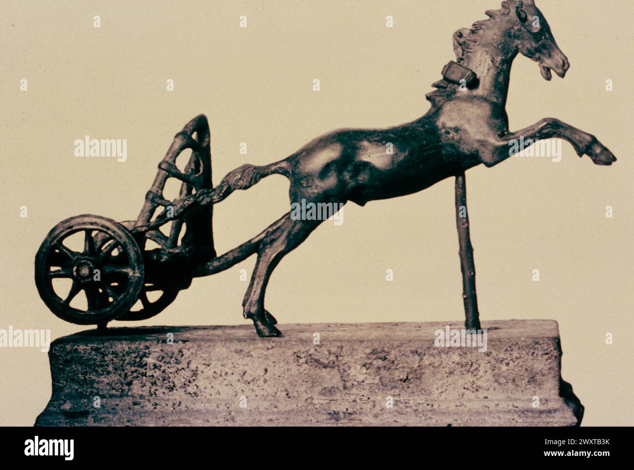 Model of ancient Roman racing chariot, bronze statuette Stock Photo - Alamy