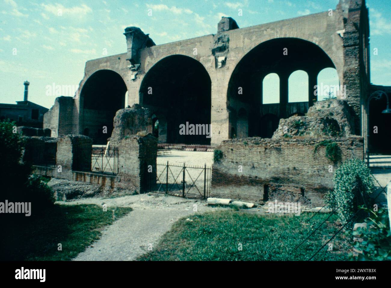 The Basilica of Maxentius and Constantine, Rome, Italy 1980s Stock ...