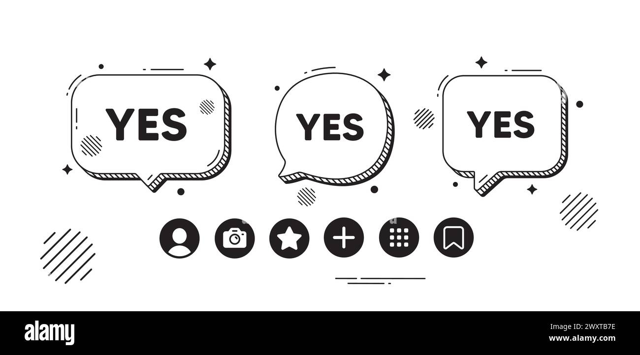 Yeah text message bubble hi-res stock photography and images - Alamy