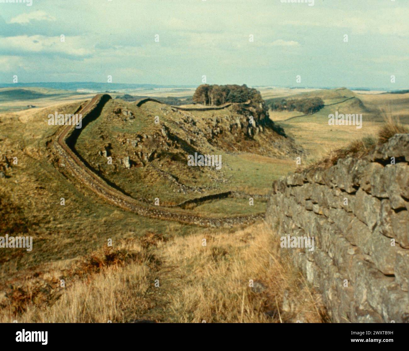 Hadrian's Wall, Roman fortifications in northern Britain, 100 AD Stock ...