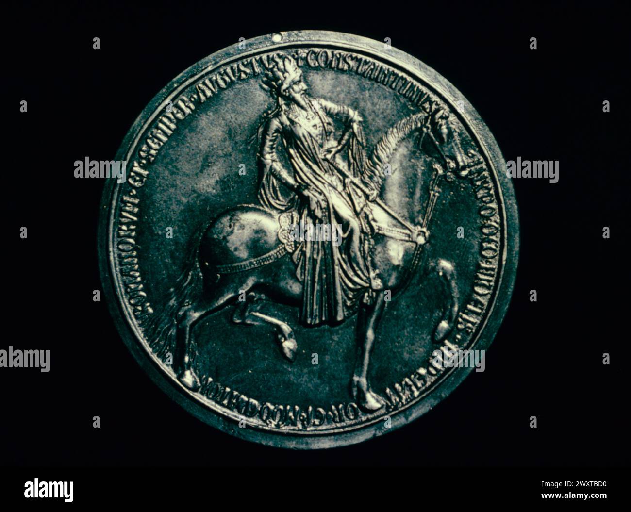 Roman emperor Constantine, Renaissance medal, 300 AD Stock Photo - Alamy