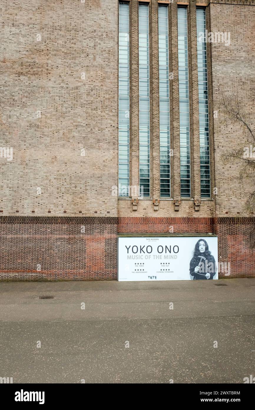 Advertising poster depicting 'Yoko Ono, Music of the Mind' exhibition ...