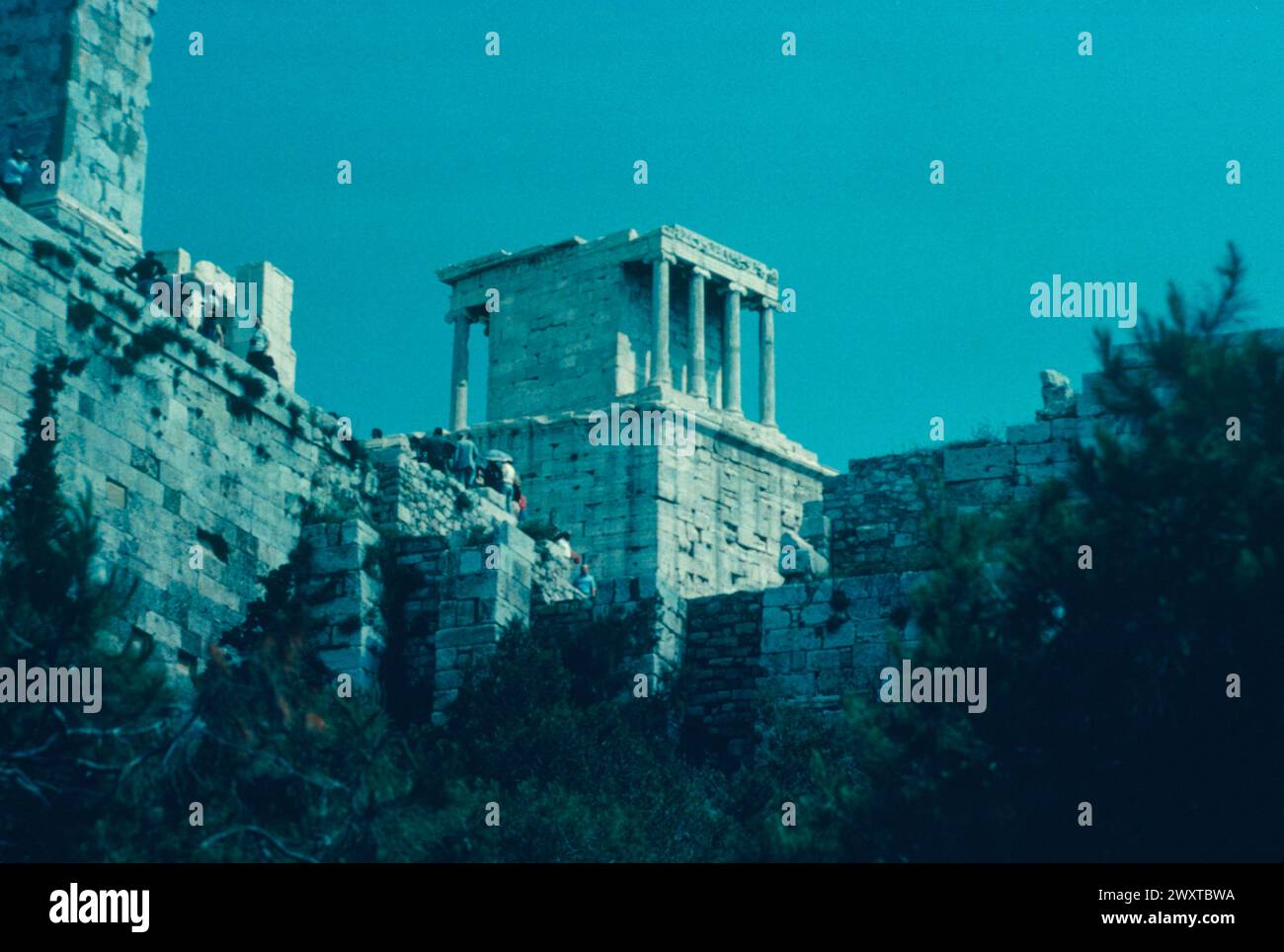 The Temple of Athena Nike on the Acropolis, Athens, Greece 1980s Stock Photo - Alamy