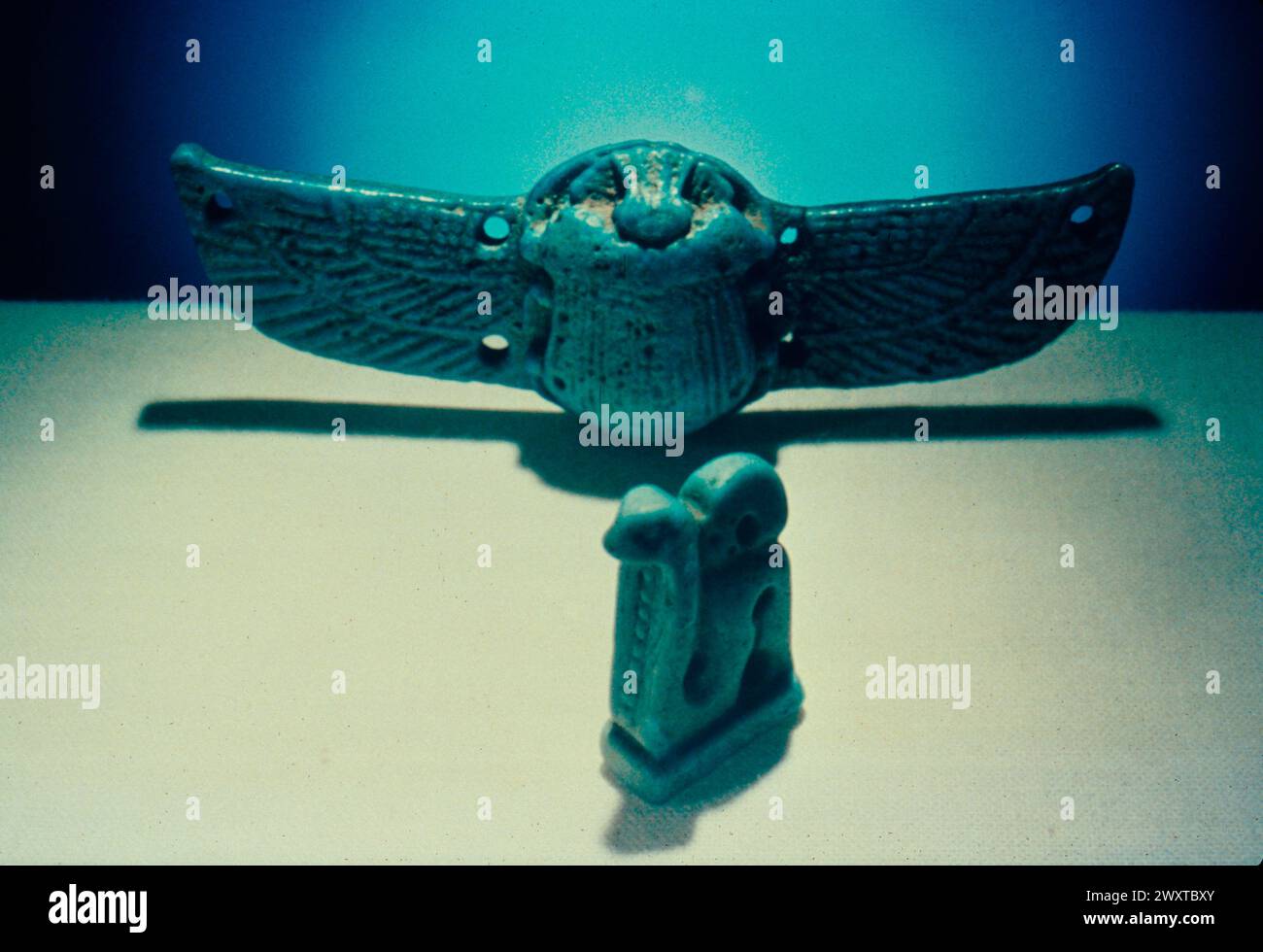 Winged scarab and pendant representing the sacred serpent Uraeus ...