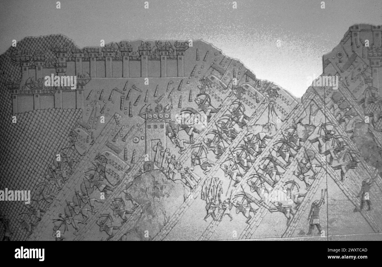 King of Assyria Sennacherib lays siege to Lachish, Mesopotamia 700 BC ...