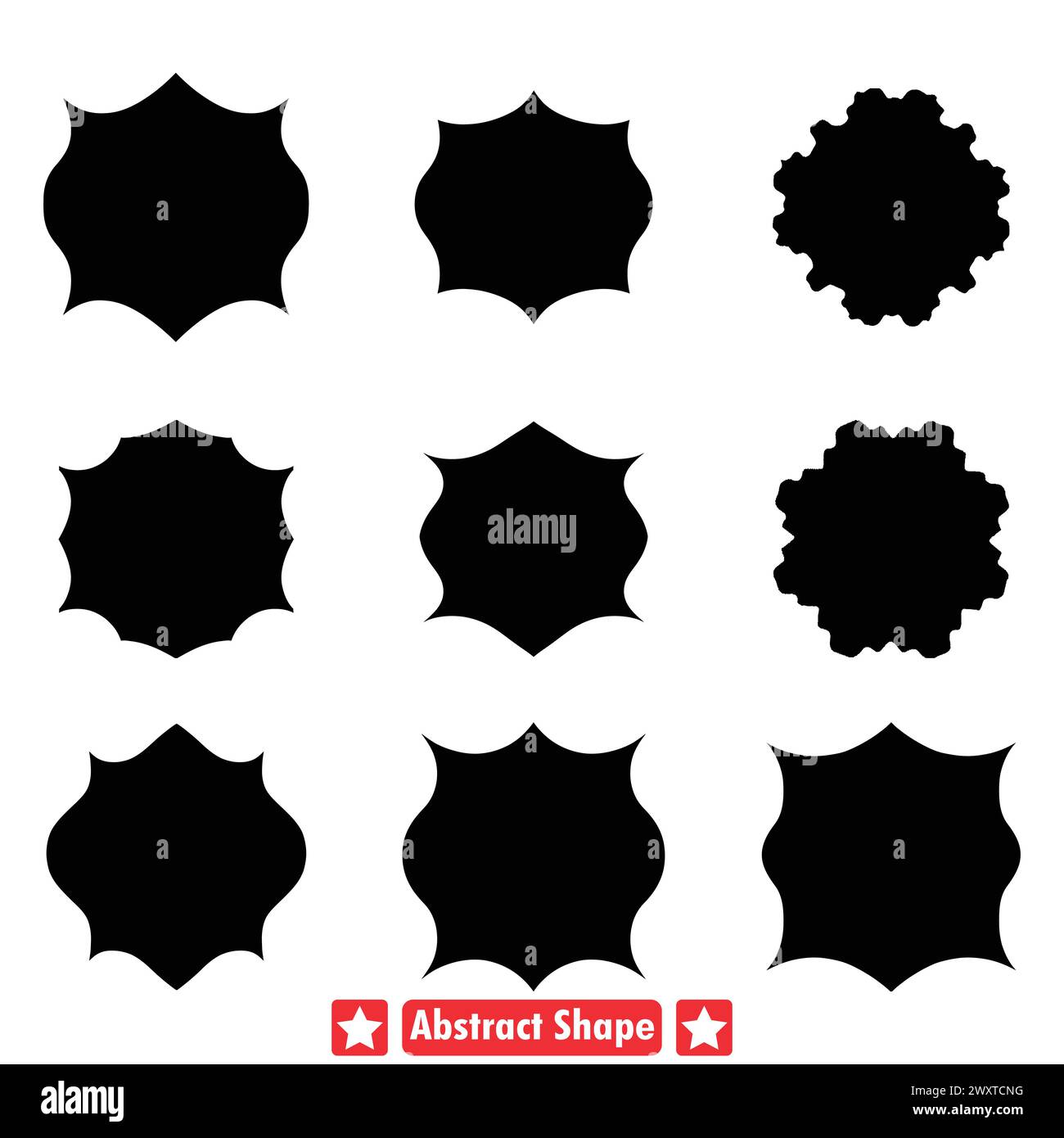 Fluid shapes and sharp edges for dynamic graphic expressions Stock ...