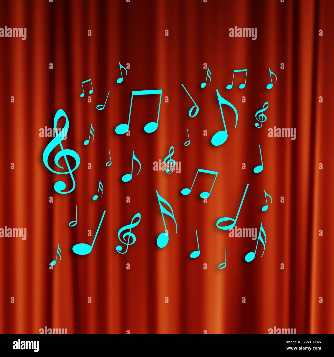 Music notes backdrop hi-res stock photography and images - Alamy