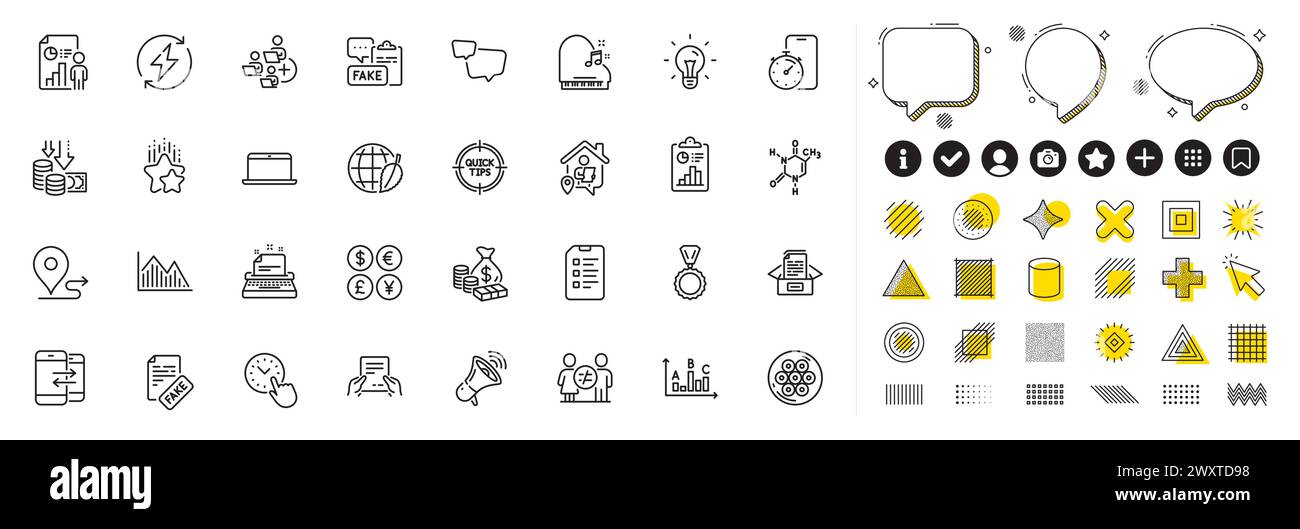 Set of Megaphone, Timer app and Report line icons for web app. Pictogram icon Vector Stock ...
