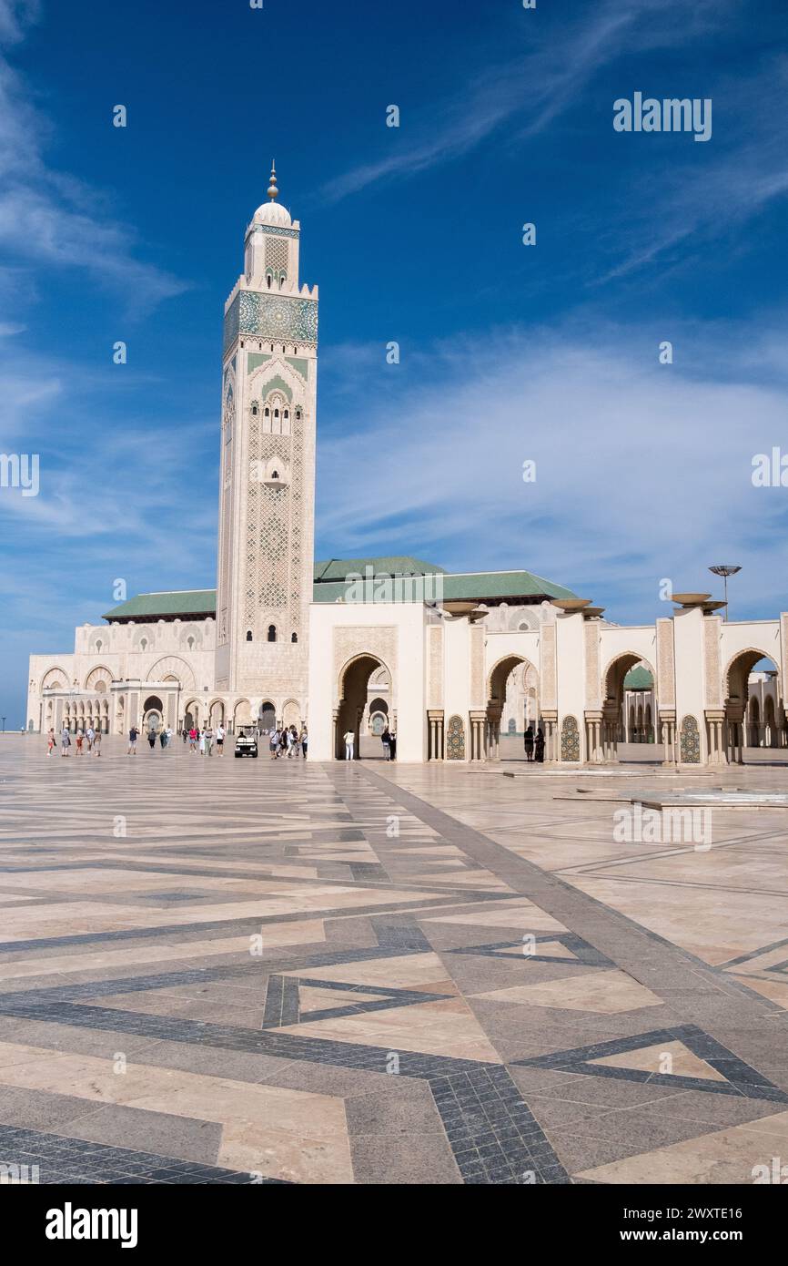 View of the Hassan-II Mosque, one of the largest mosques in the world ...