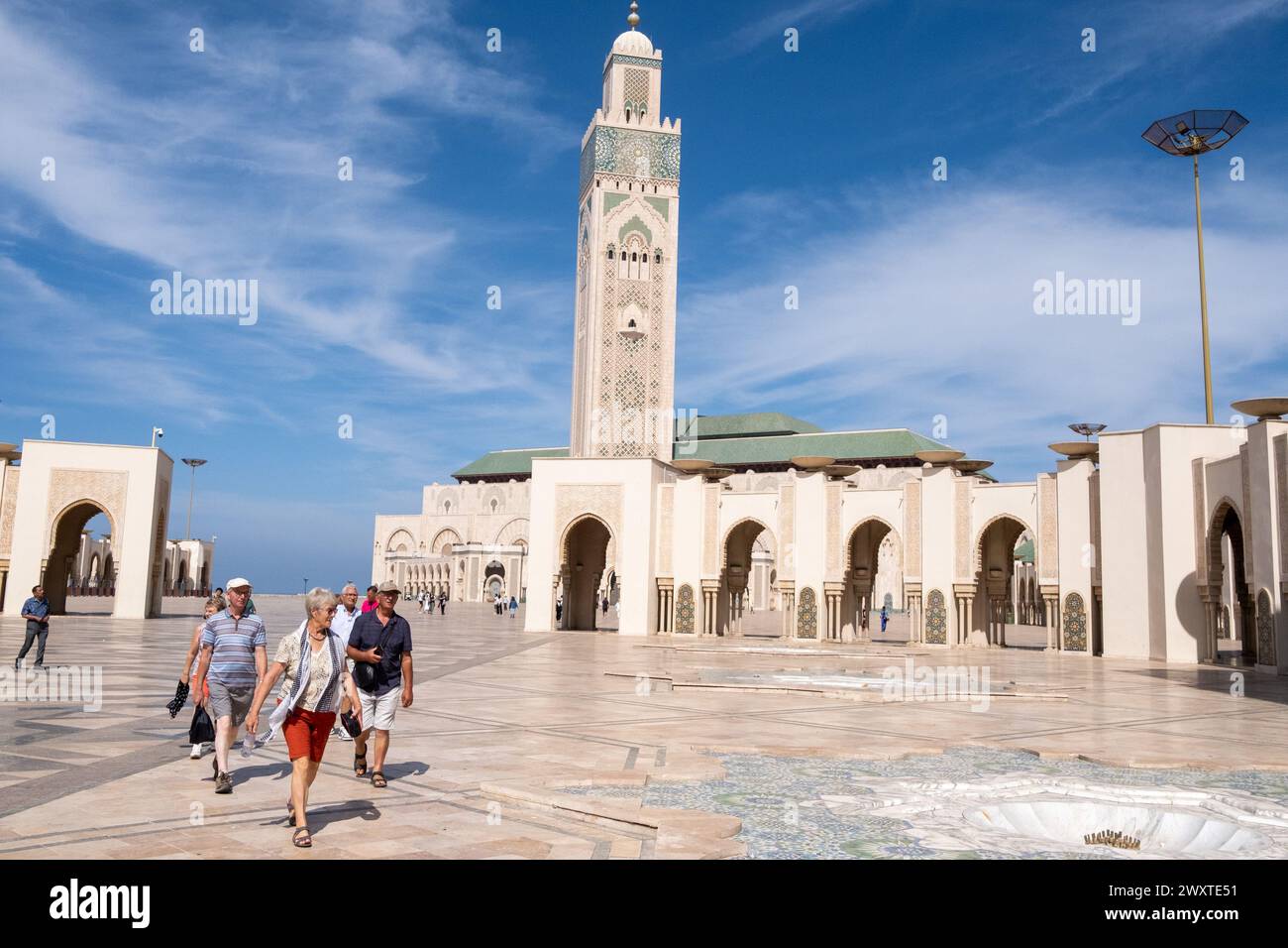 View of the Hassan-II Mosque, one of the largest mosques in the world ...