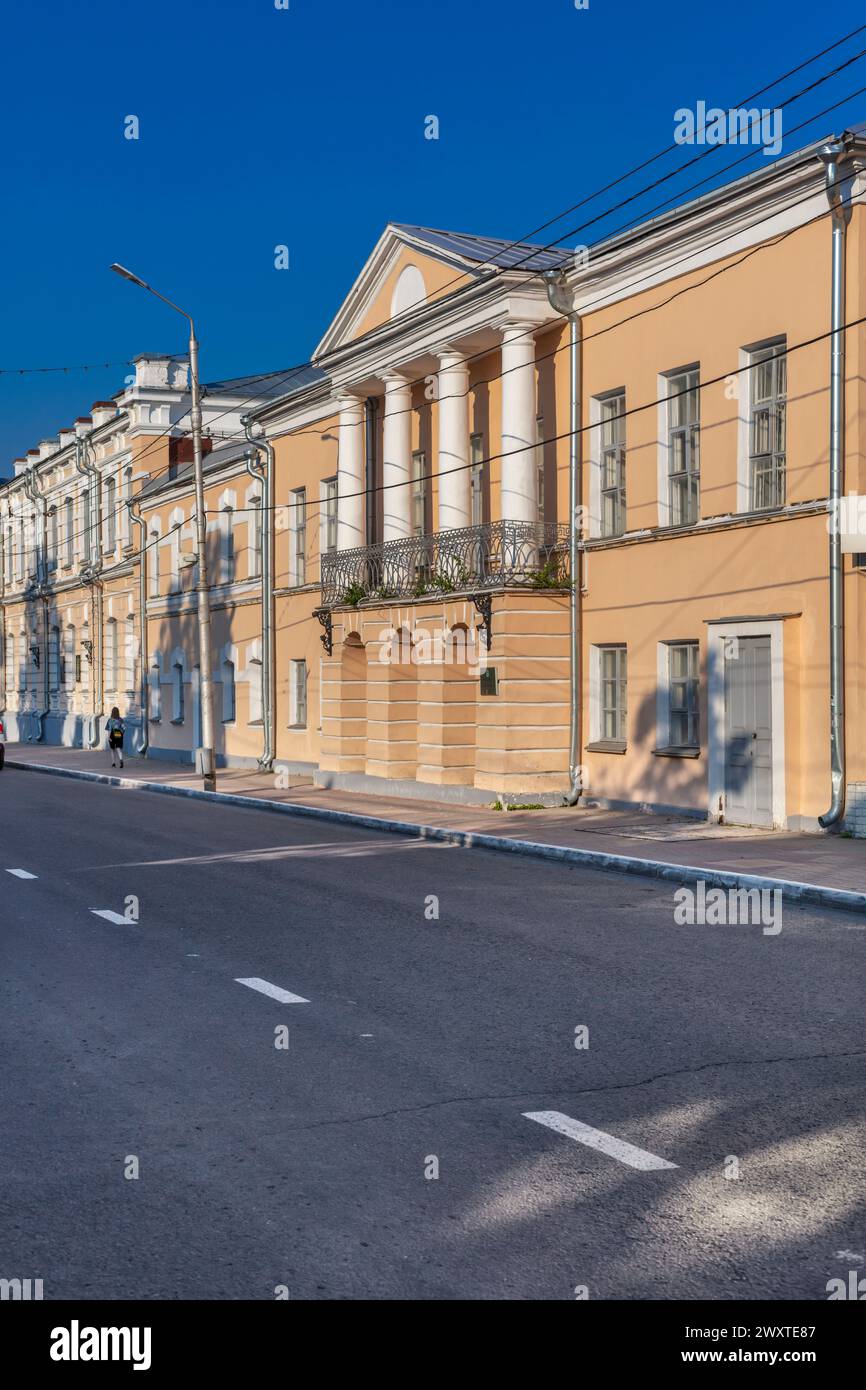 Vintage house, street in old town, Kaluga, Russia Stock Photo - Alamy