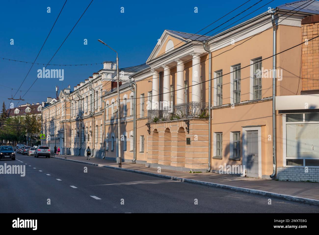 Vintage house, street in old town, Kaluga, Russia Stock Photo - Alamy