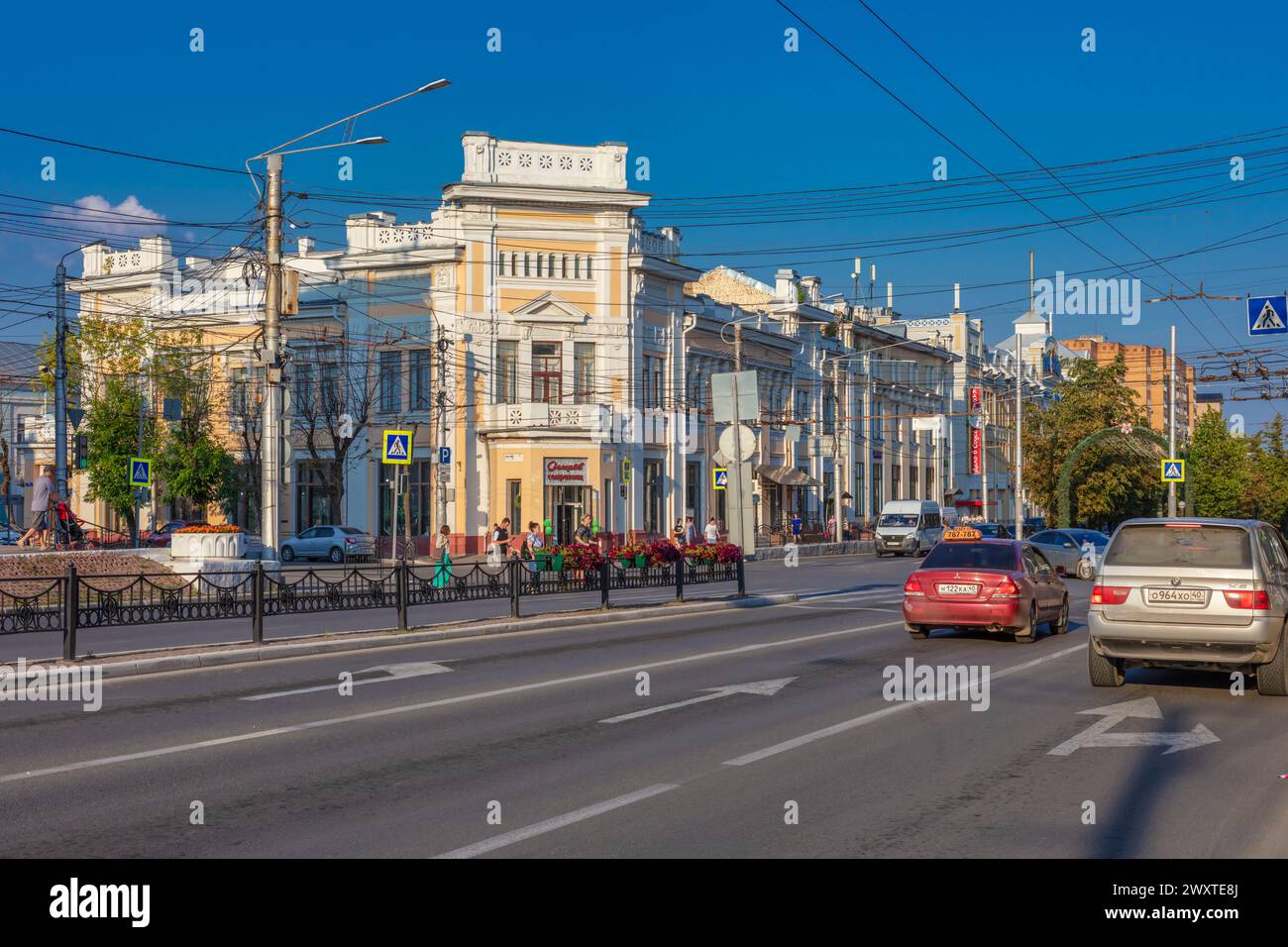 Vintage house, street in old town, Kaluga, Russia Stock Photo - Alamy