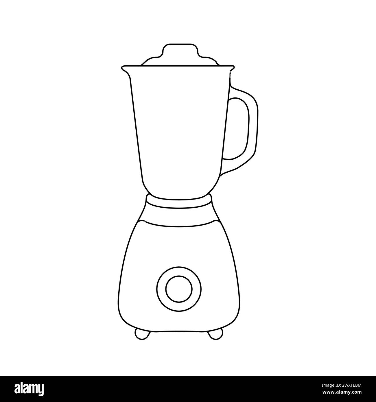 Kitchen blender logo vector. Blender outline linear icon. Mixer concept ...