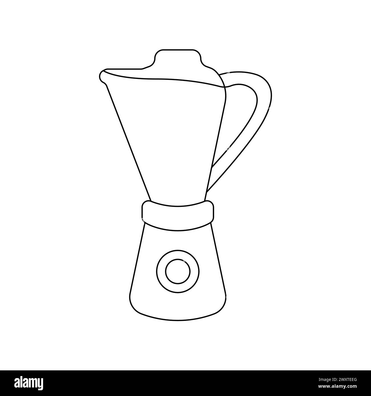 Kitchen blender logo vector. Blender outline linear icon. Mixer concept ...