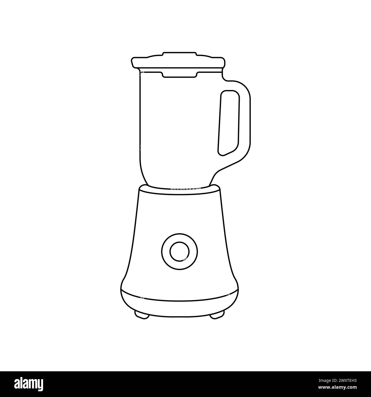 Kitchen blender logo vector. Blender outline linear icon. Mixer concept ...