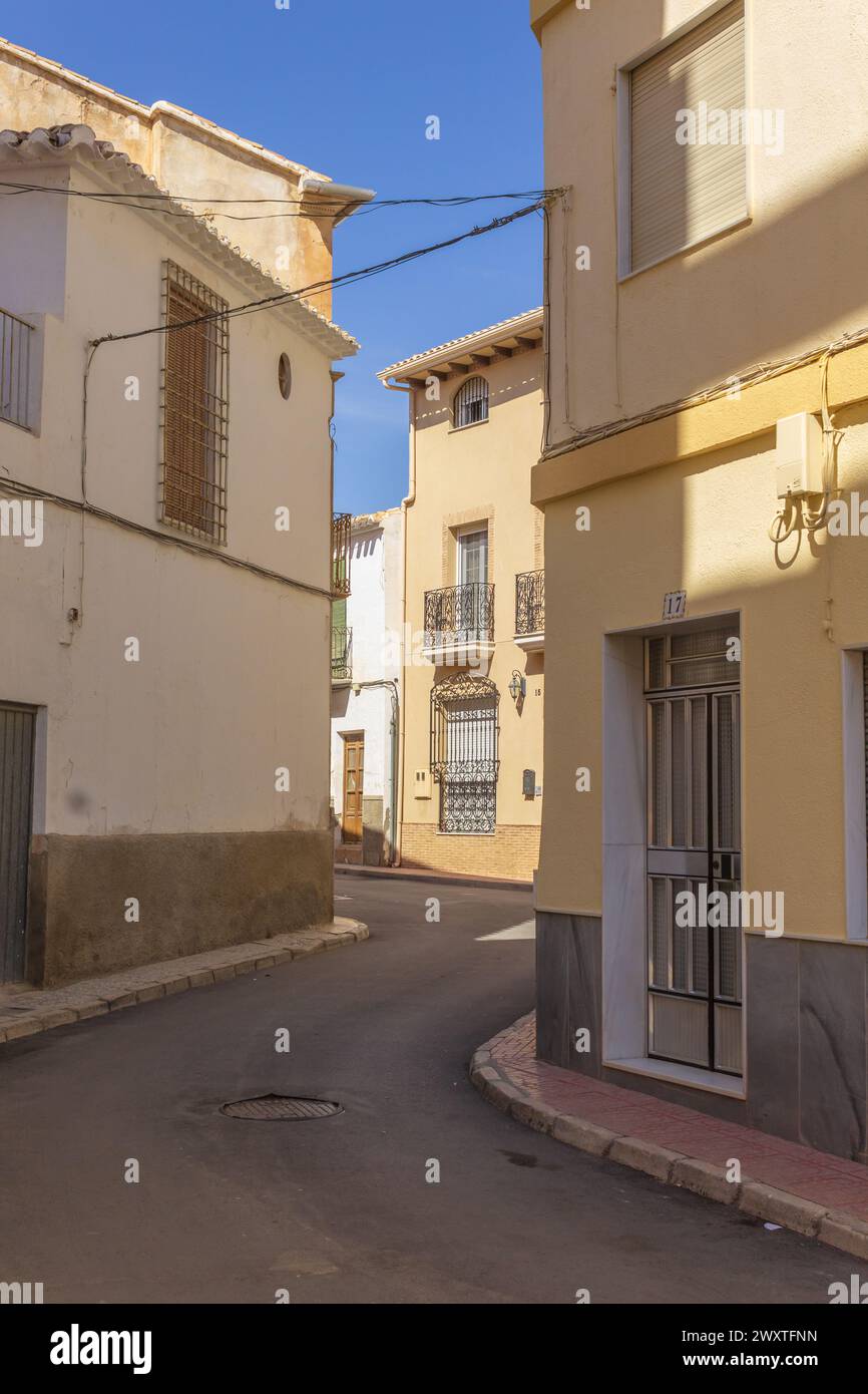 Narrow Street in Albox, Almanzora Valley, Almeria province, Andalusia ...