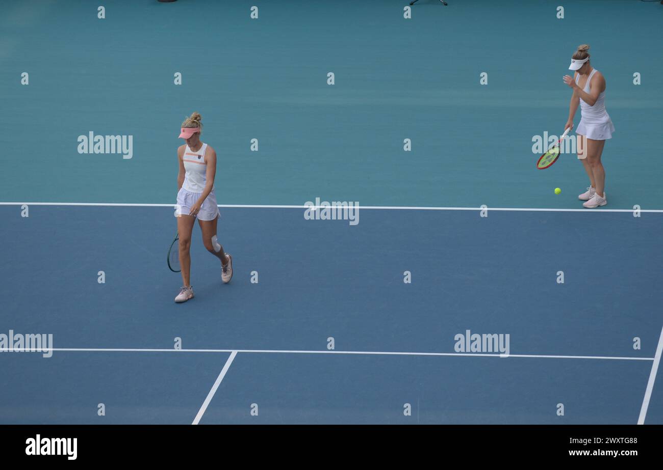 MIAMI GARDENS, FLORIDA - MARCH 31: Gabriela Dabrowski (Canada) and Erin ...