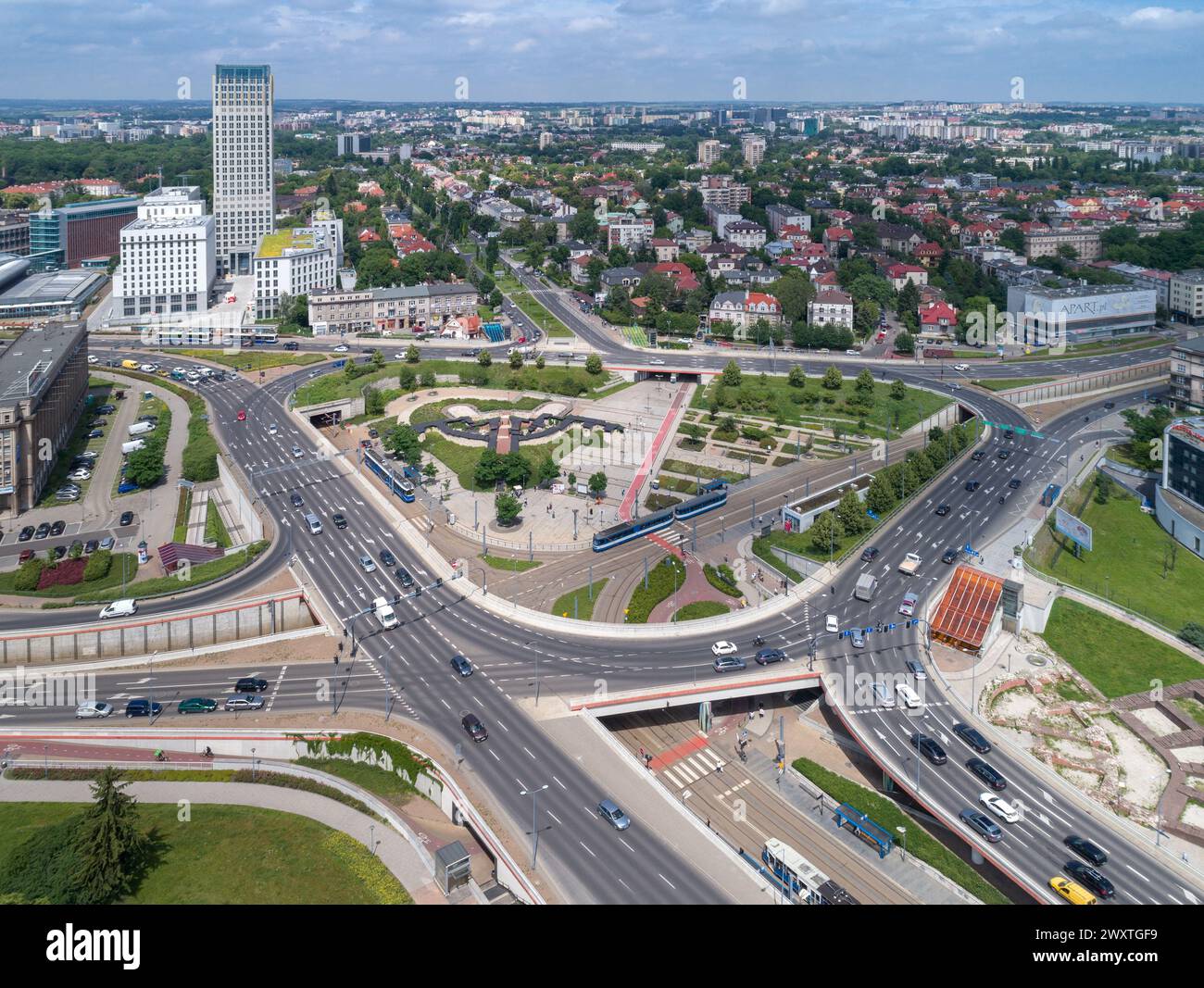 Mogilskie car roundabout hi-res stock photography and images - Alamy