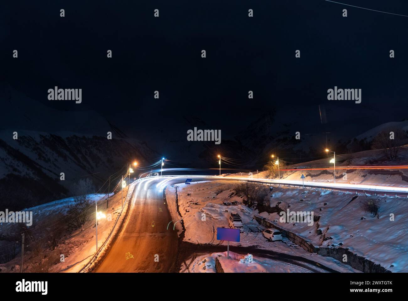 Gudauri resort, Caucasian mountains in Georgia. Gudauri ski resort in ...
