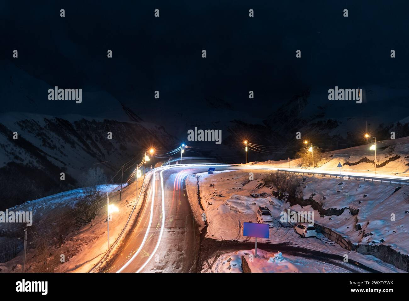 Gudauri resort, Caucasian mountains in Georgia. Gudauri ski resort in ...