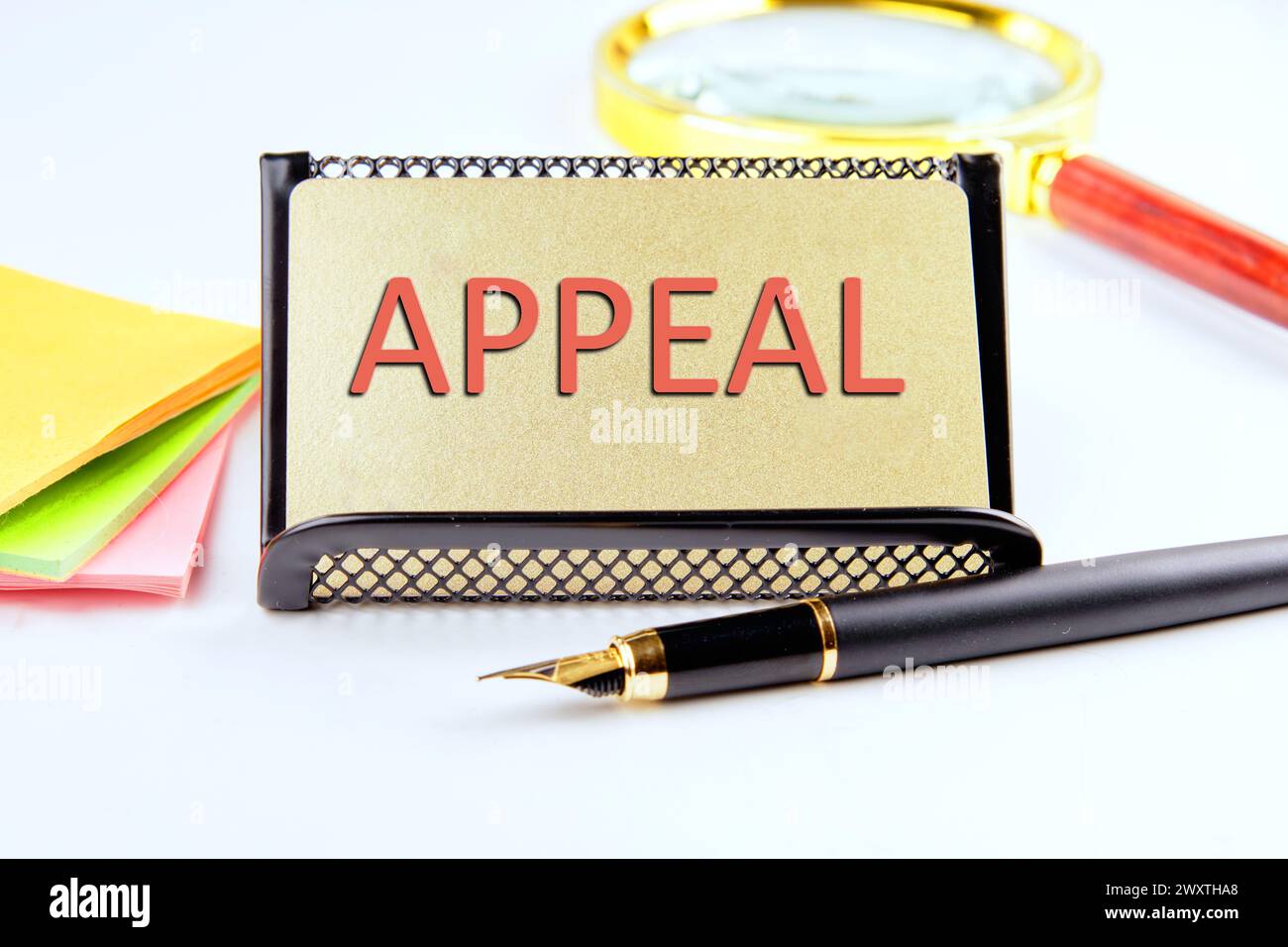 Word APPEAL on a gold business card with highlighted text Stock Photo ...