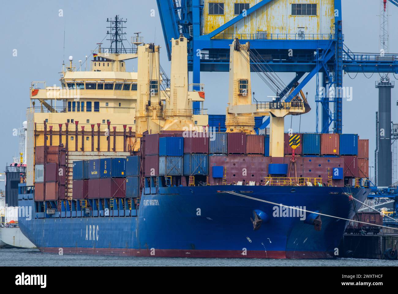 Rostock, Germany. 02nd Apr, 2024. The 193-meter-long freighter ...