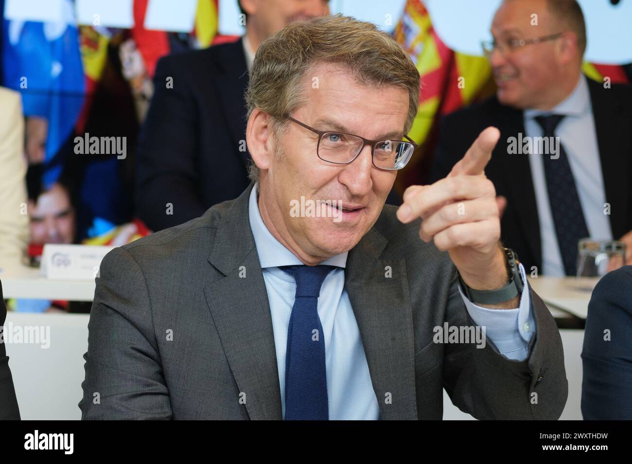 Alberto Nunez Feijoo of the Partido Popular during the meeting of the ...