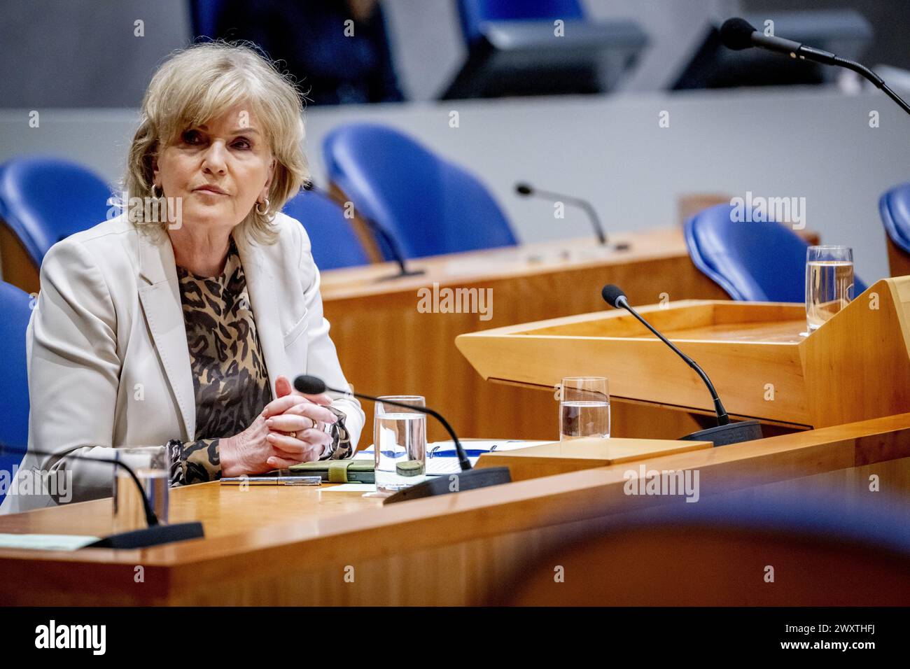 THE HAGUE - Pia Dijkstra Minister of Medical Care during the weekly ...