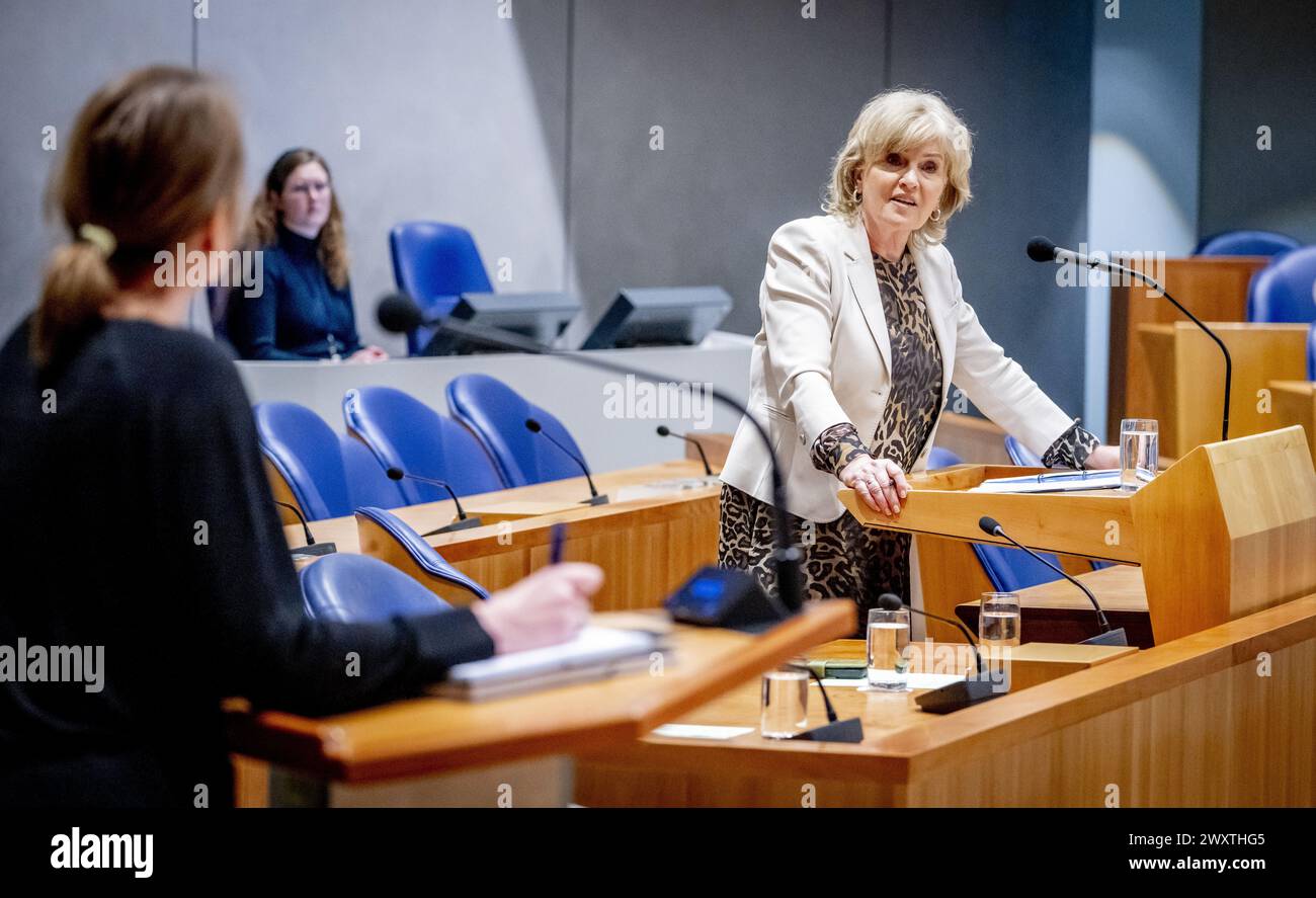 THE HAGUE - Pia Dijkstra Minister of Medical Care during the weekly ...