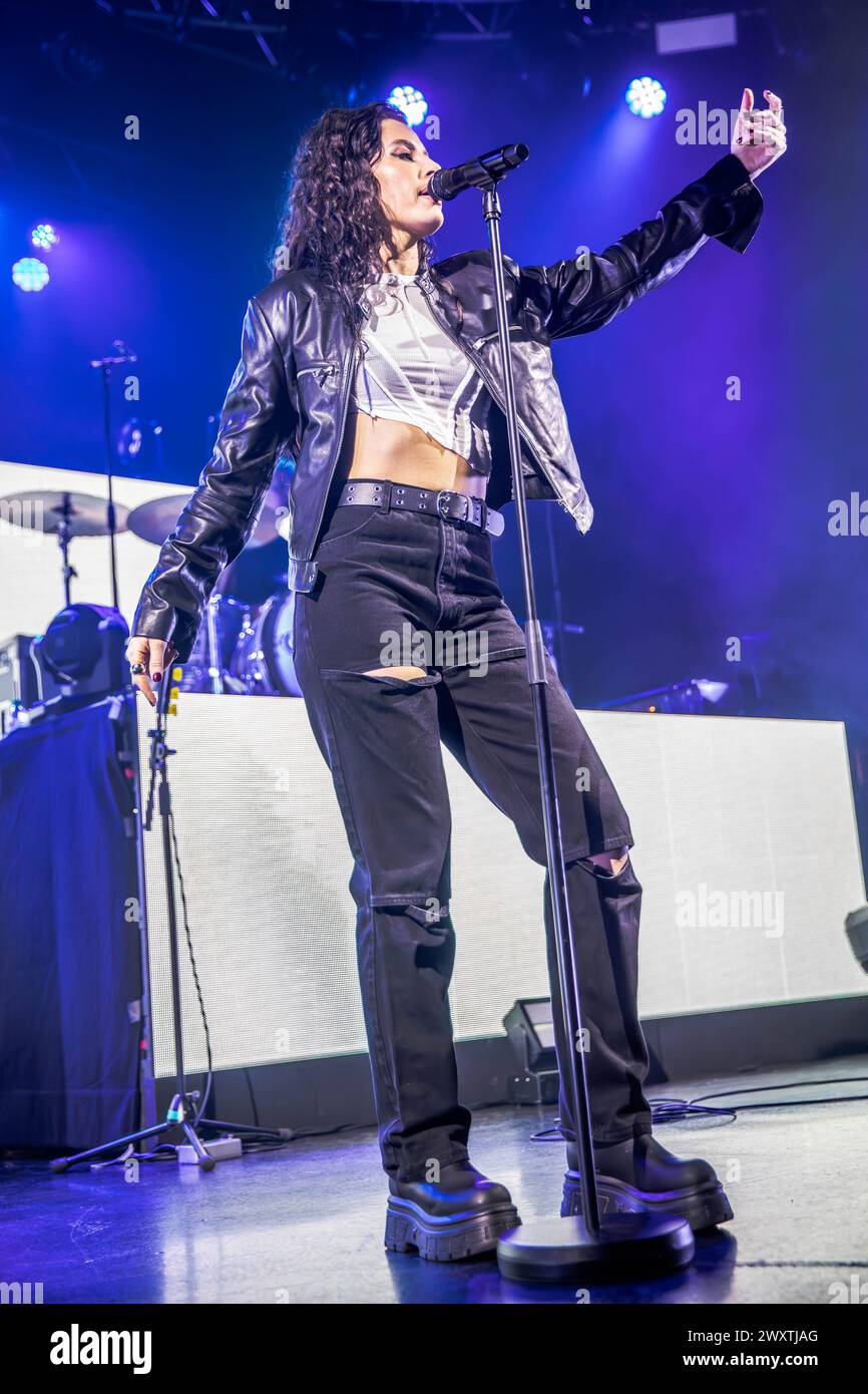 Milan, Italy. 01st Apr, 2024. The American singer-songwriter Cari Elise ...