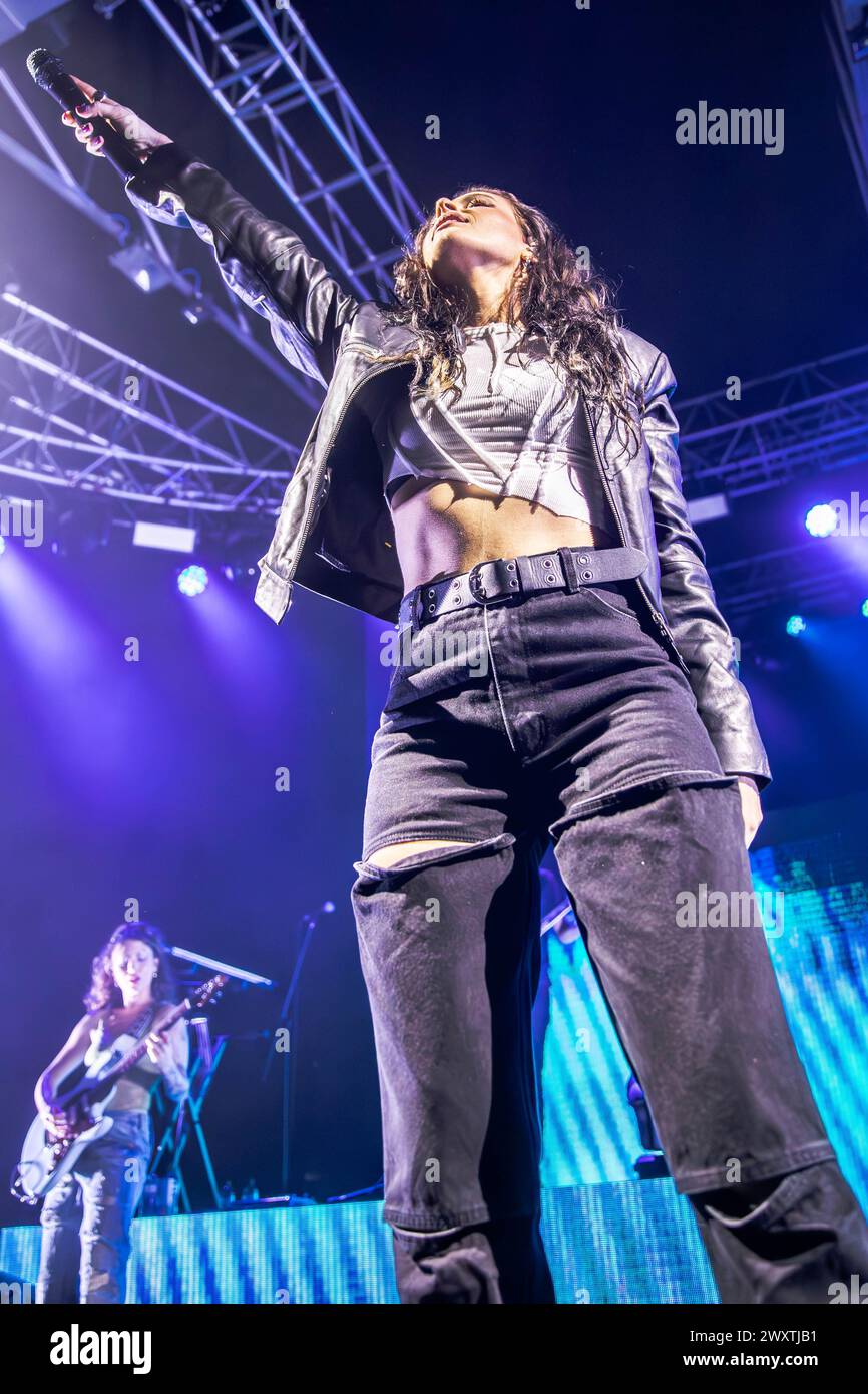 Milan, Italy. 01st Apr, 2024. The American singer-songwriter Cari Elise ...