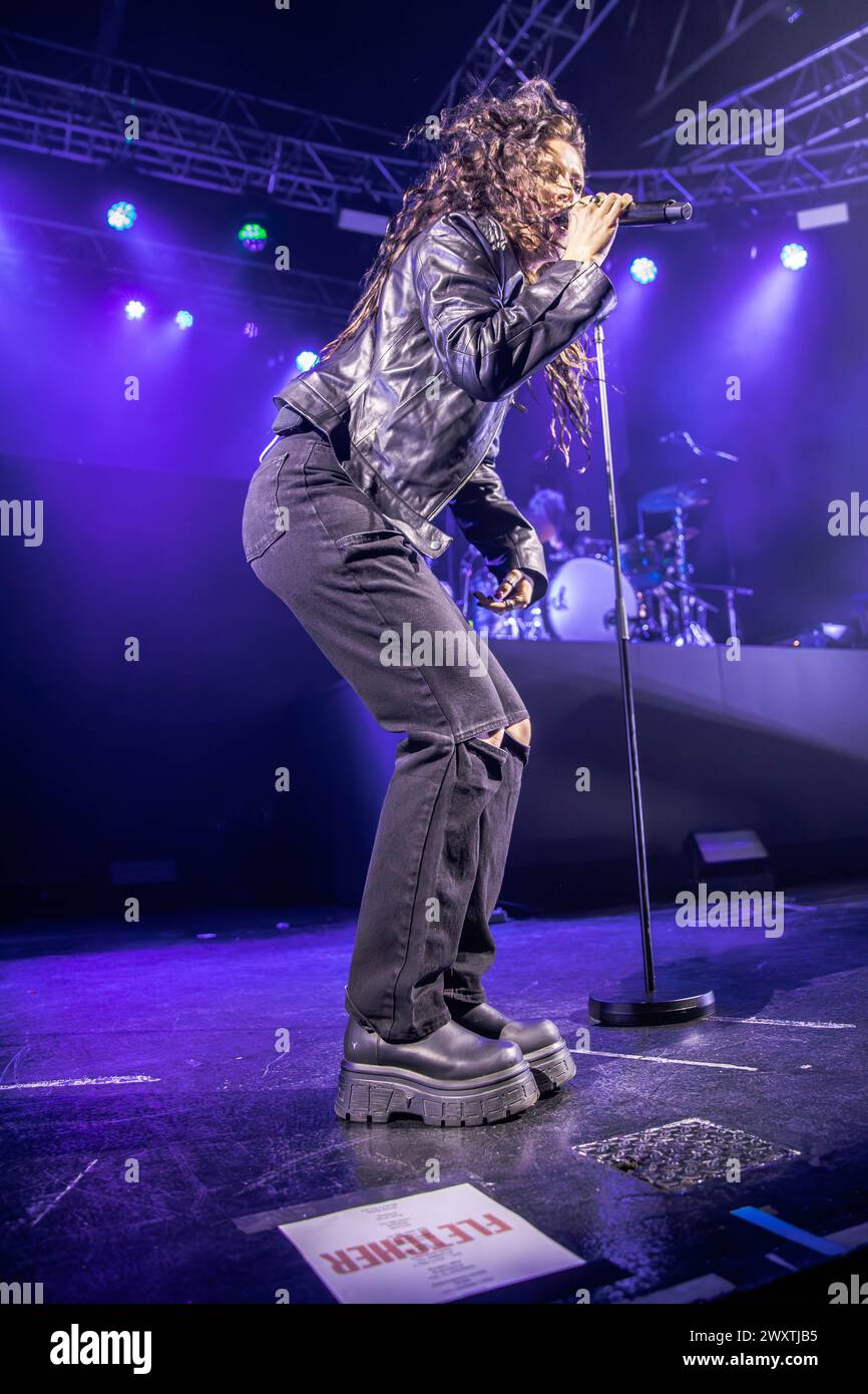 Milan, Italy. 01st Apr, 2024. The American singer-songwriter Cari Elise ...