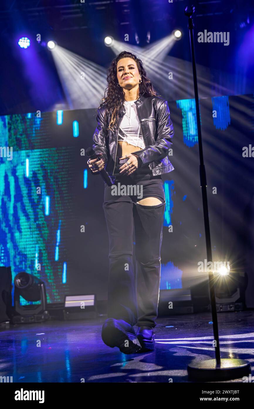 Milan, Italy. 01st Apr, 2024. The American singer-songwriter Cari Elise ...
