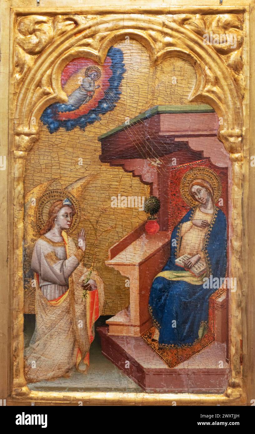 Simone dei Crocifissi, Annunciation, 14th century, Pushkin State Museum of Fine Arts, Moscow ...