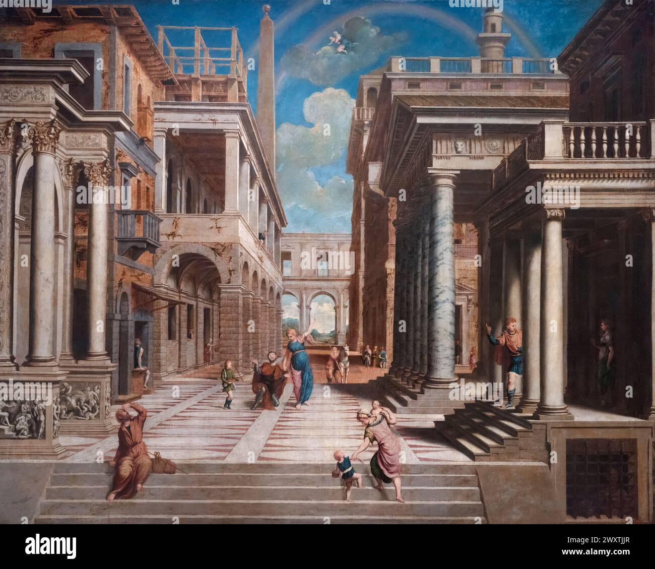 Paris Bordone, Apparation of the Sibyl to Emperor August, 1550, Pushkin ...