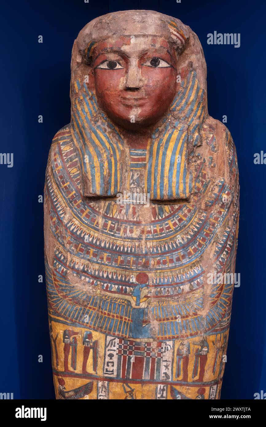 Painted coffin, Egypt, New kingdom, 16th century BC, Pushkin State ...