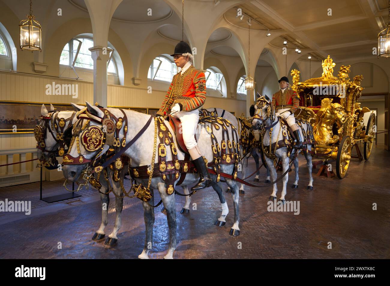 The Gold State Coach used by the British Royal Family stored in The ...
